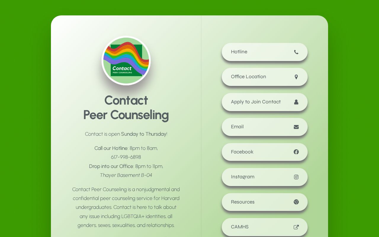 Contact Peer Counseling